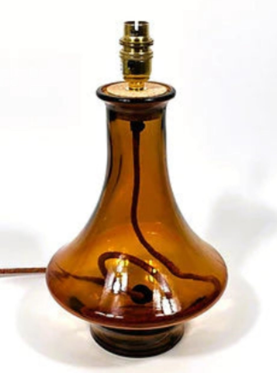 Tajine Recycled Amber Glass Lamp Base-35 cm – Scape Interiors
